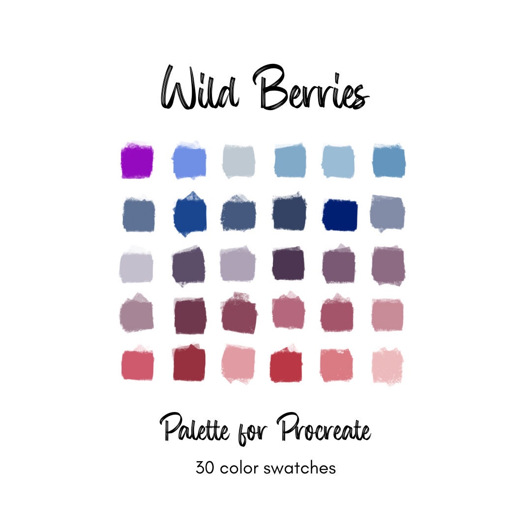 Wild Berries Color Palette Color Palette for Procreate - Etsy
