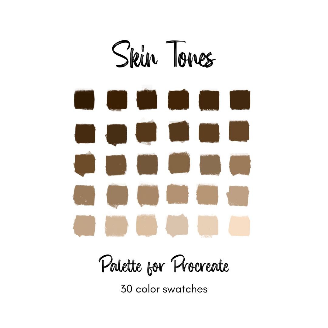 Skin Tones Color Palette Color Palette for Procreate Digital - Etsy Israel