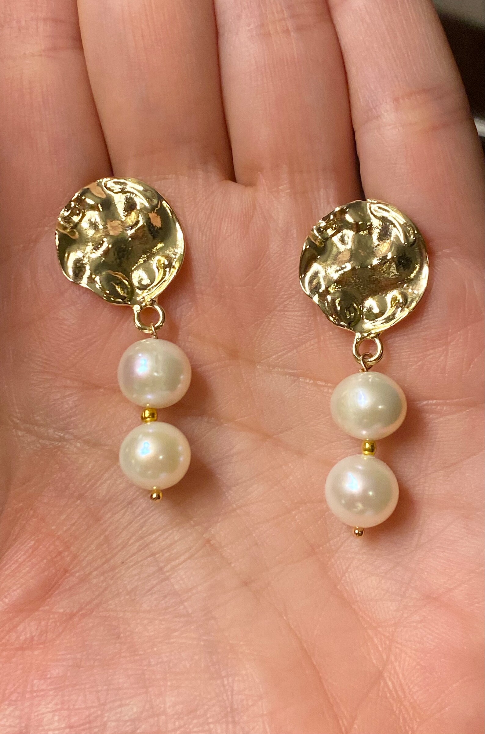 Large Square Baroque Pearl, Large Semi Round Freshwater Ivory White ...