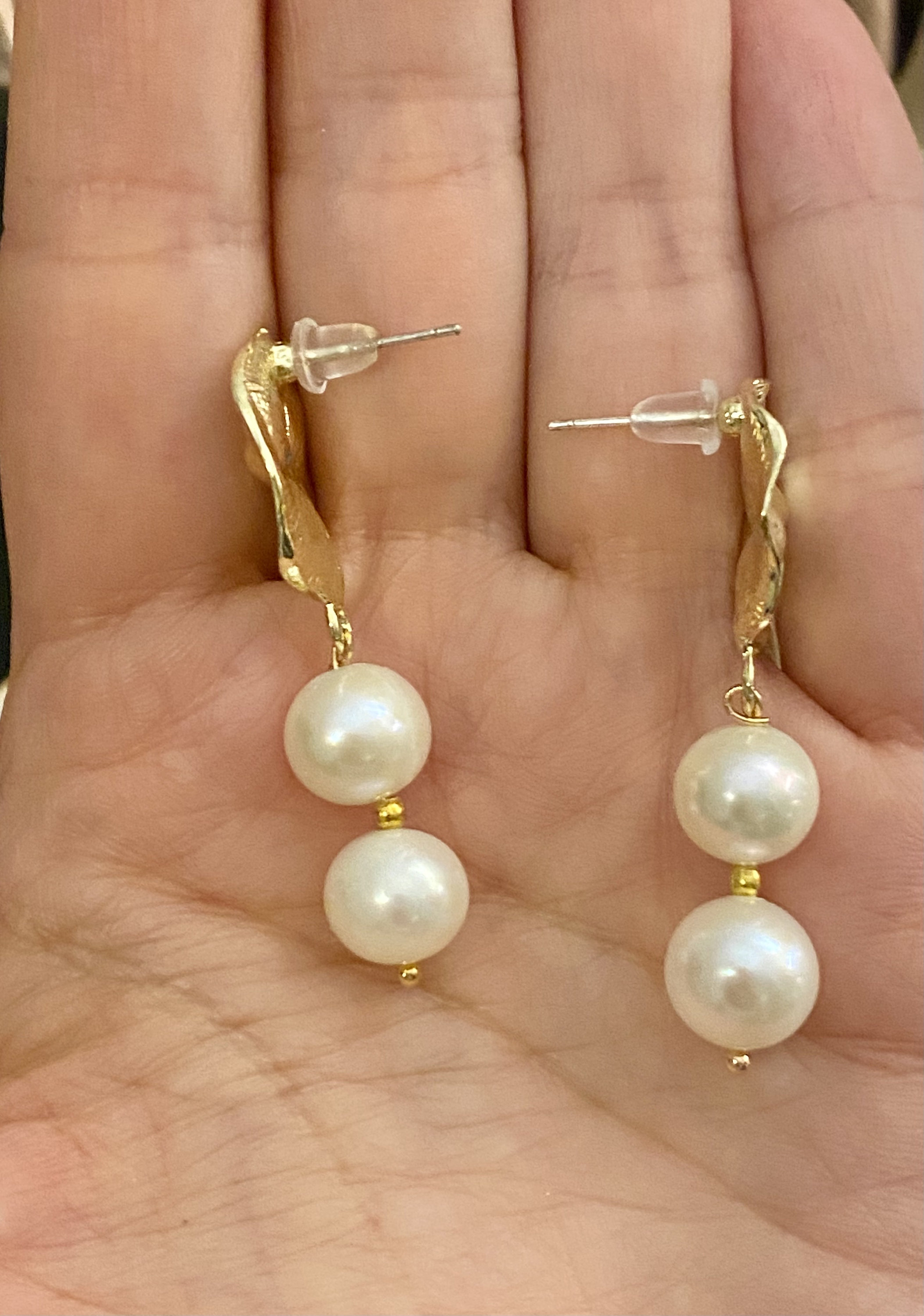 Large Square Baroque Pearl, Large Semi Round Freshwater Ivory White ...