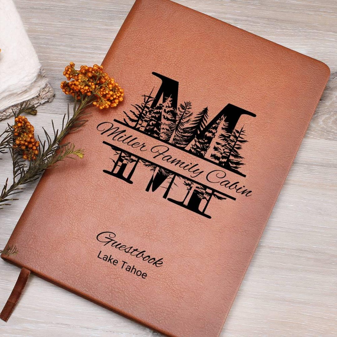 Personalized Cabin Guest Book, Vacation Home Notebook, Customized Cabin ...