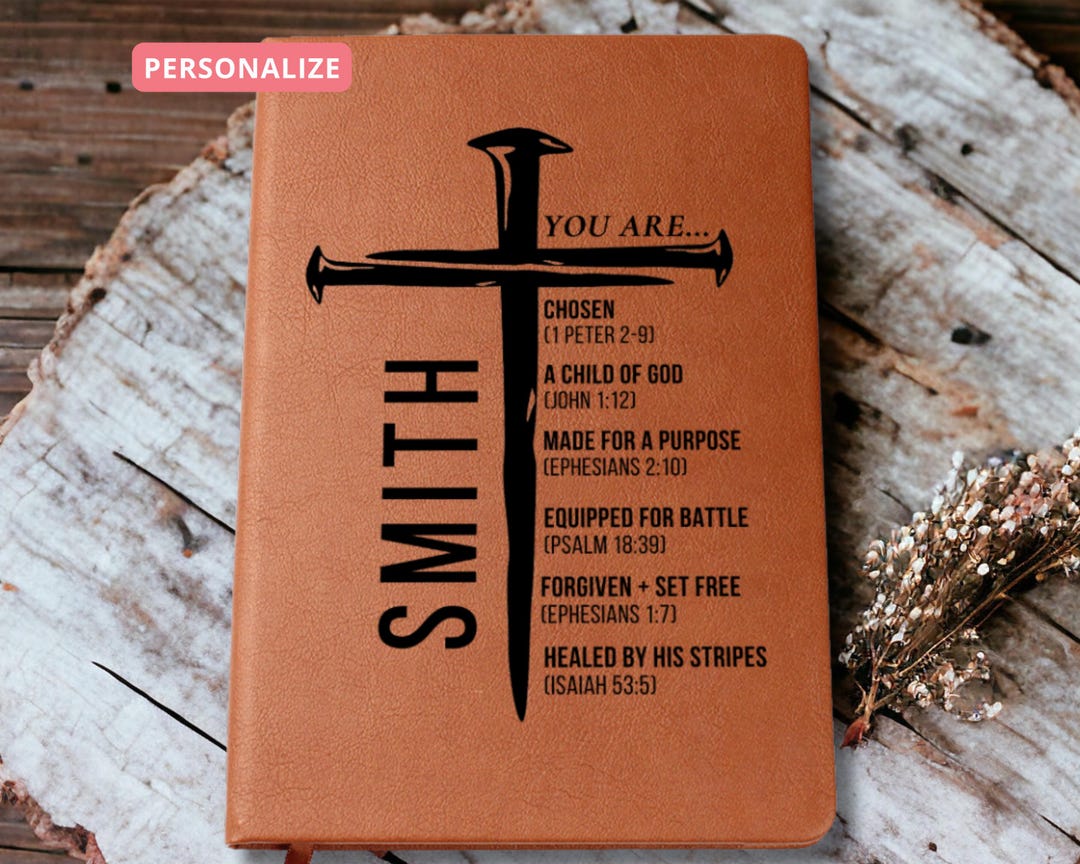 Personalized Christian Journal for Men, Bible Journal Notebook ...