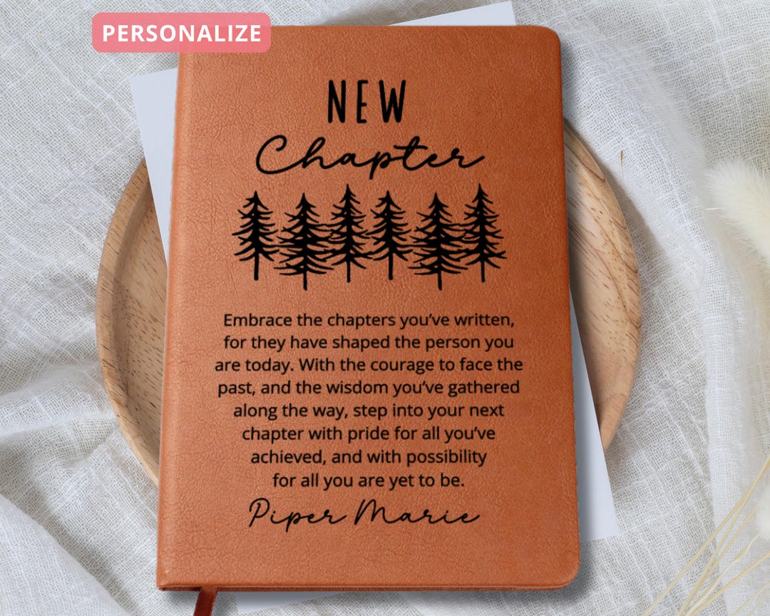 New Chapter Journal • Personalized Notebook for Him or Her ...