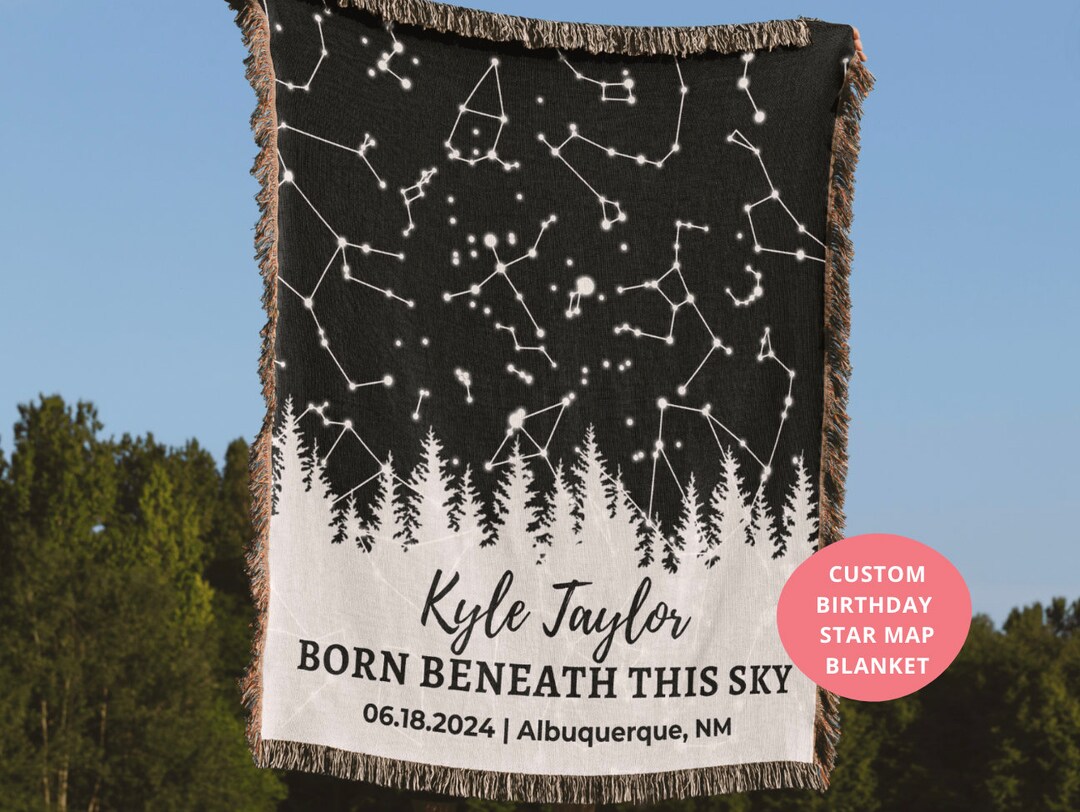 Custom Star Map by Date Birthday Gift for Him or Her Personalized ...