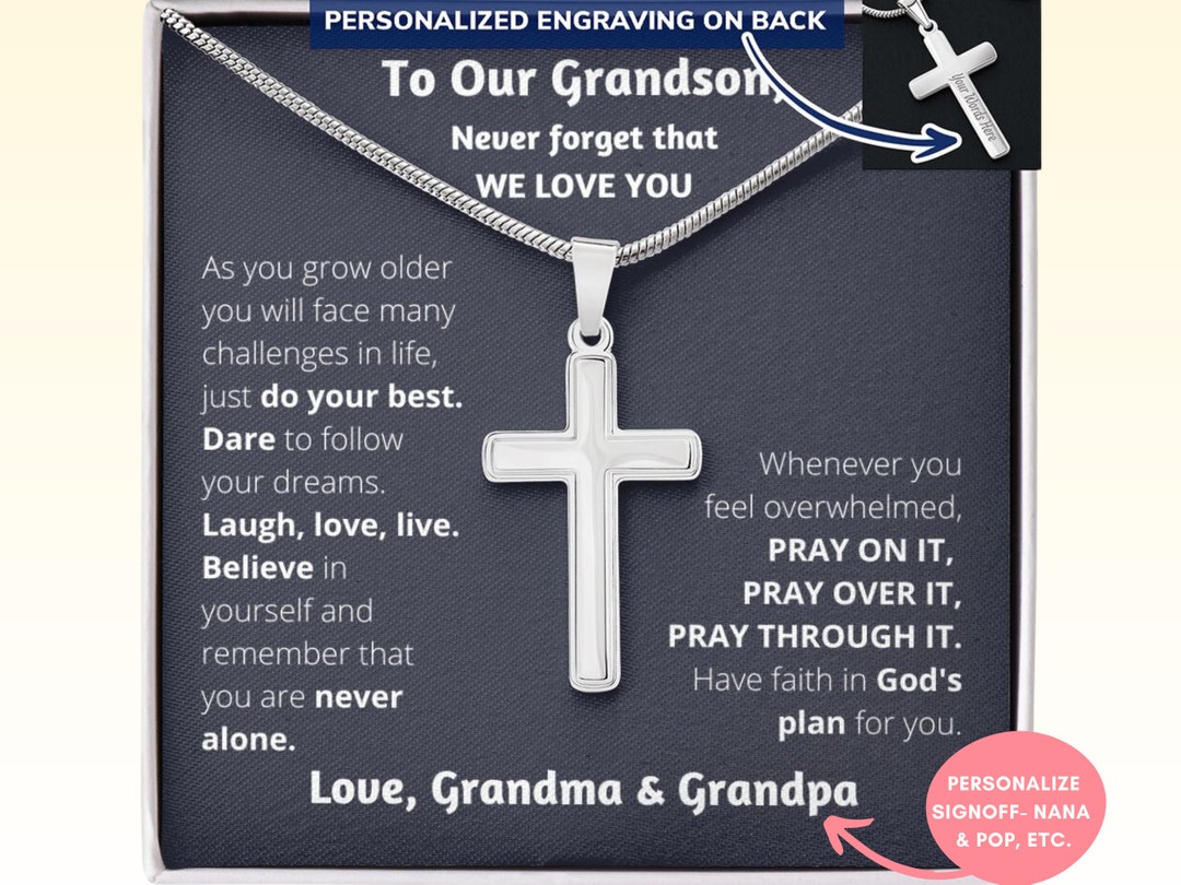 Personalized Grandson Gift From Grandparents Christian Gift - Etsy