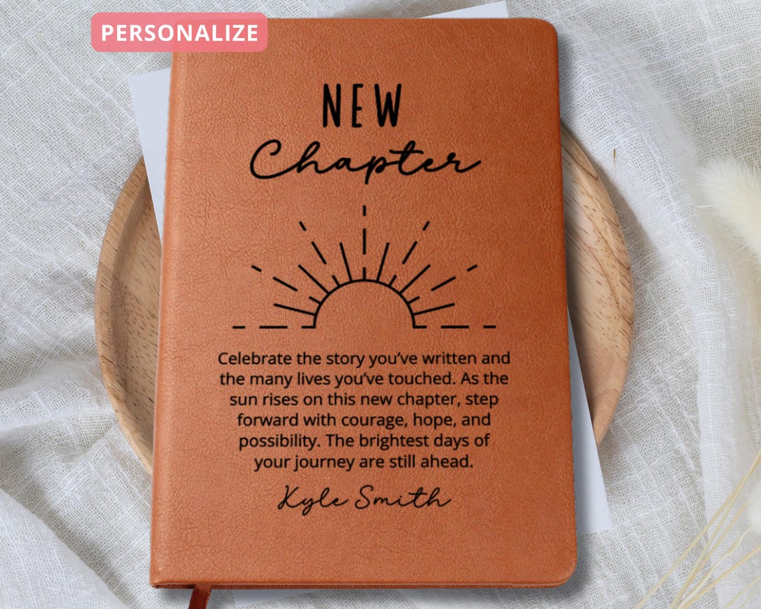 Personalized Sunshine Journal, New Chapter Gift, Retirement Notebook ...