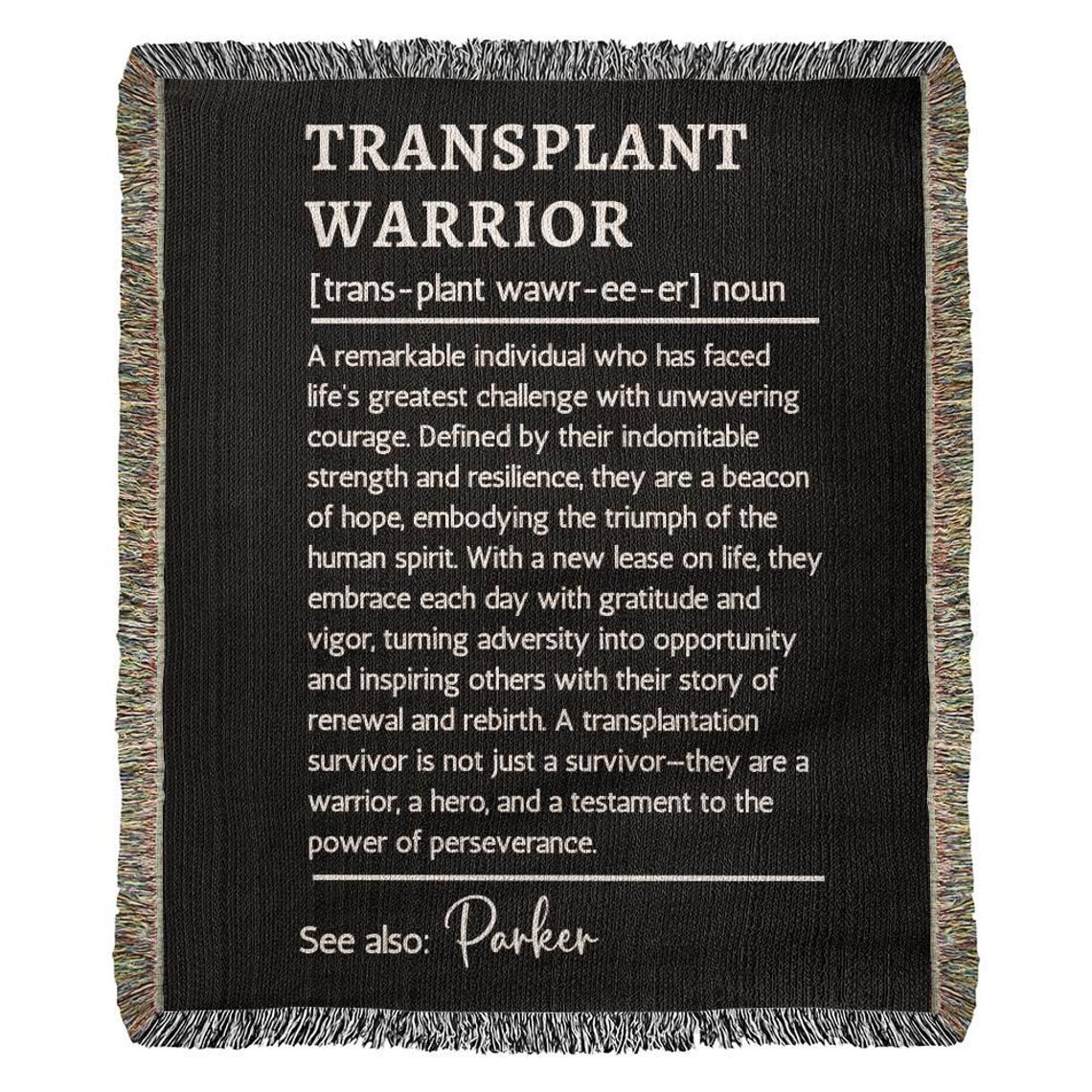 Personalized Transplant Warrior Blanket | Kidney Transplant, Open Heart ...