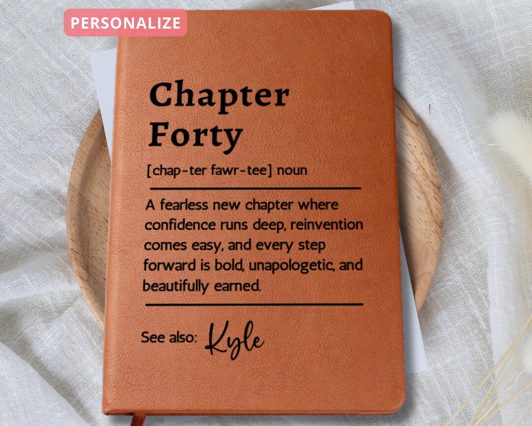 Personalized Any Age Journal, Custom Definition Gift Milestone Birthday ...