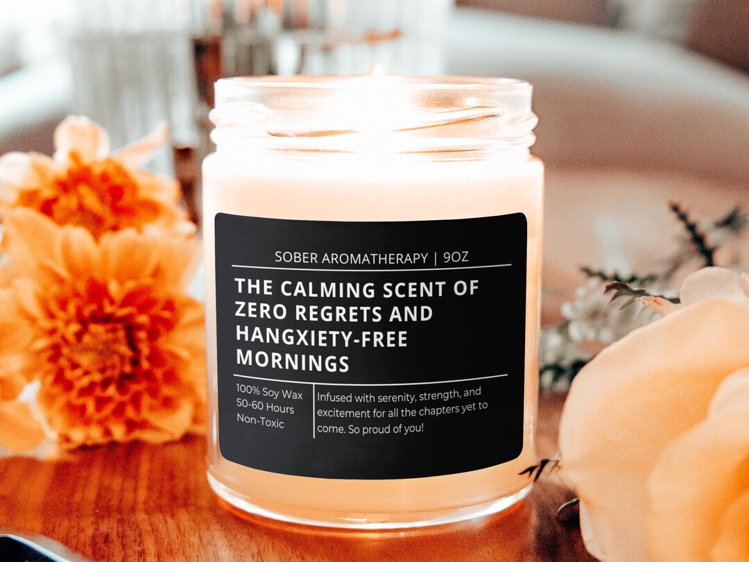 Sobriety Funny Candle, Personalized Addiction Recovery Sobriety Gift ...