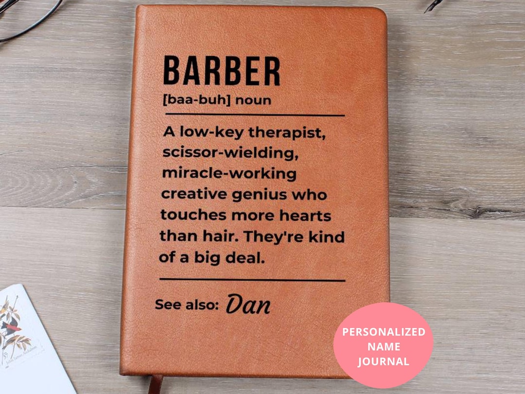 Personalized Custom Name Barber Gift Idea Journal, Barber Dad Gift ...