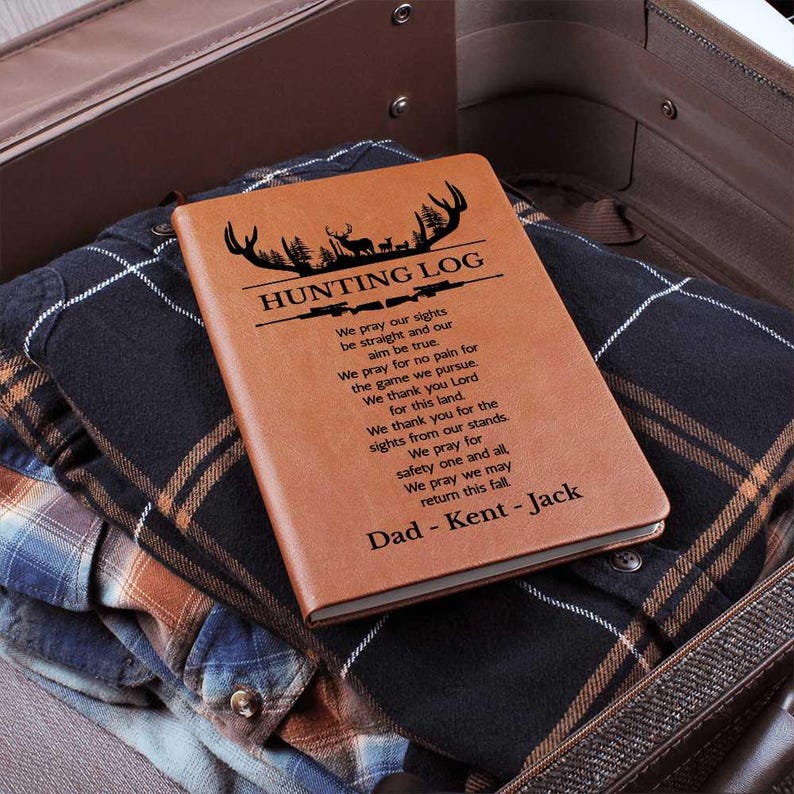 Personalized Hunting Log Book With Hunting Prayer | Custom Hunting ...