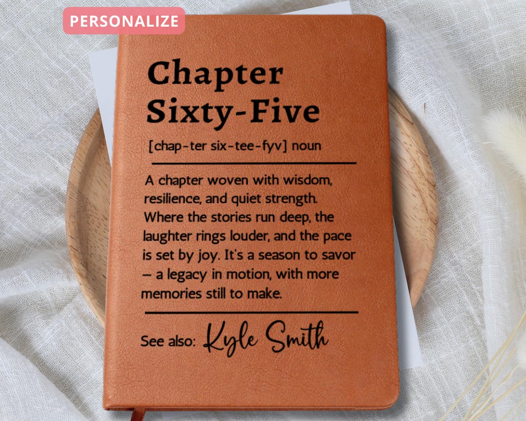 Chapter Sixty-five 65th Birthday Gift Journal, Personalized Name ...