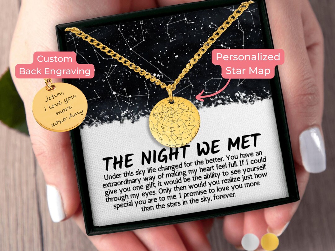 Custom Star by Date Anniversary Gift for Him Boyfriend Gift for Husband ...