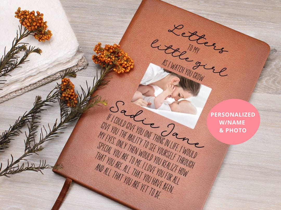Letters to My Little Girl Boy Personalized Vegan Leather Journal Baby ...