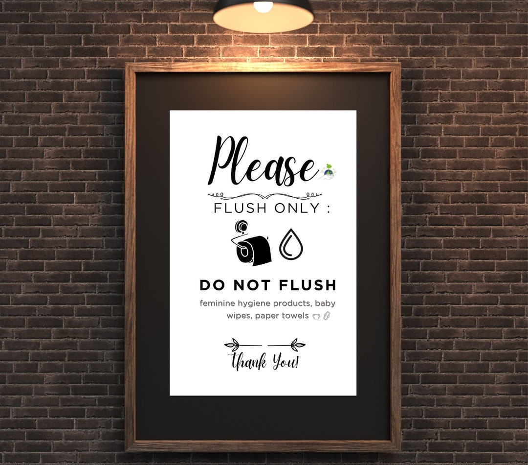 Affiche WC En Anglais Instant Download - Etsy