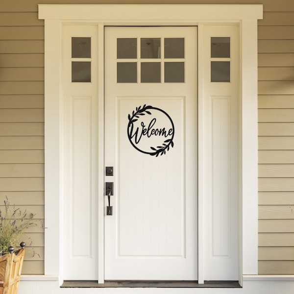 Round Welcome Signs for Front Door - Etsy