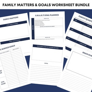 Family Matters Worksheets Family Goal Planning Pages SMART Goal Planner ...
