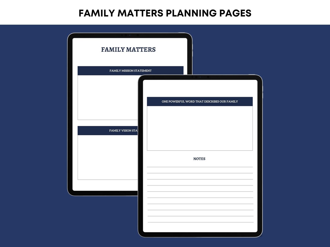 Family Matters Worksheets Family Goal Planning Pages SMART Goal Planner ...