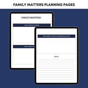 Family Matters Worksheets Family Goal Planning Pages SMART Goal Planner ...