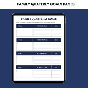 Family Matters Worksheets Family Goal Planning Pages SMART Goal Planner ...