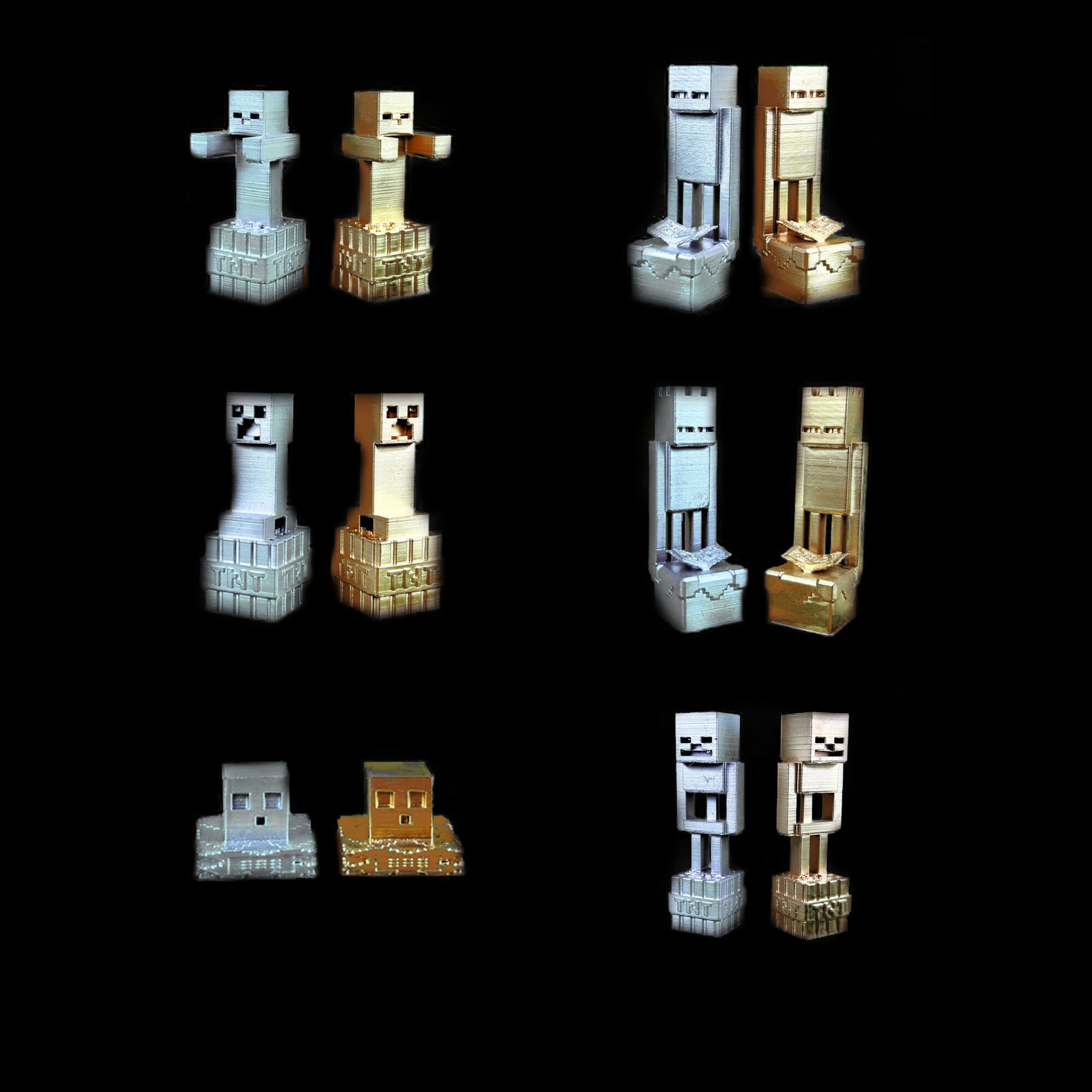 Personalized Mine Crafters Chess Set Handcrafted Chessboard Craft Game ...