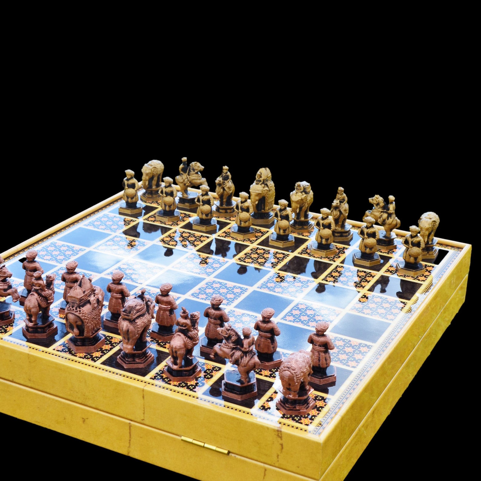 Personalized Indian Chess Set Birthday Gift, Special Chess Board With ...