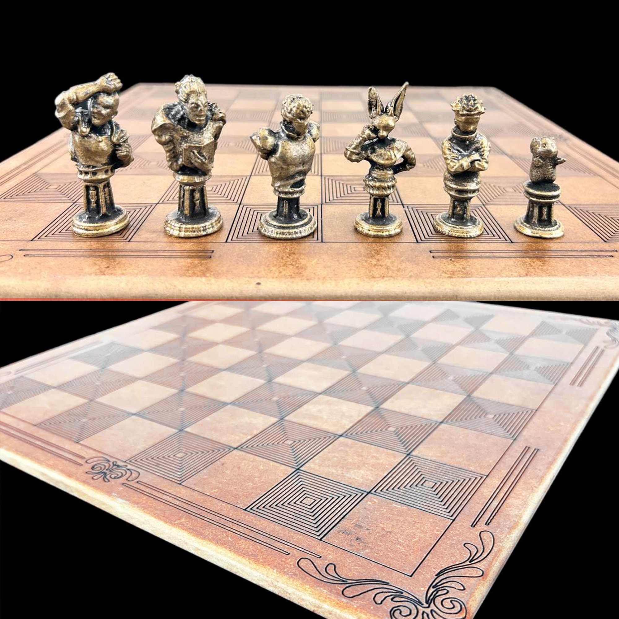 Custom Metal Anime Chess Set: Personalized Engraved Board - Etsy