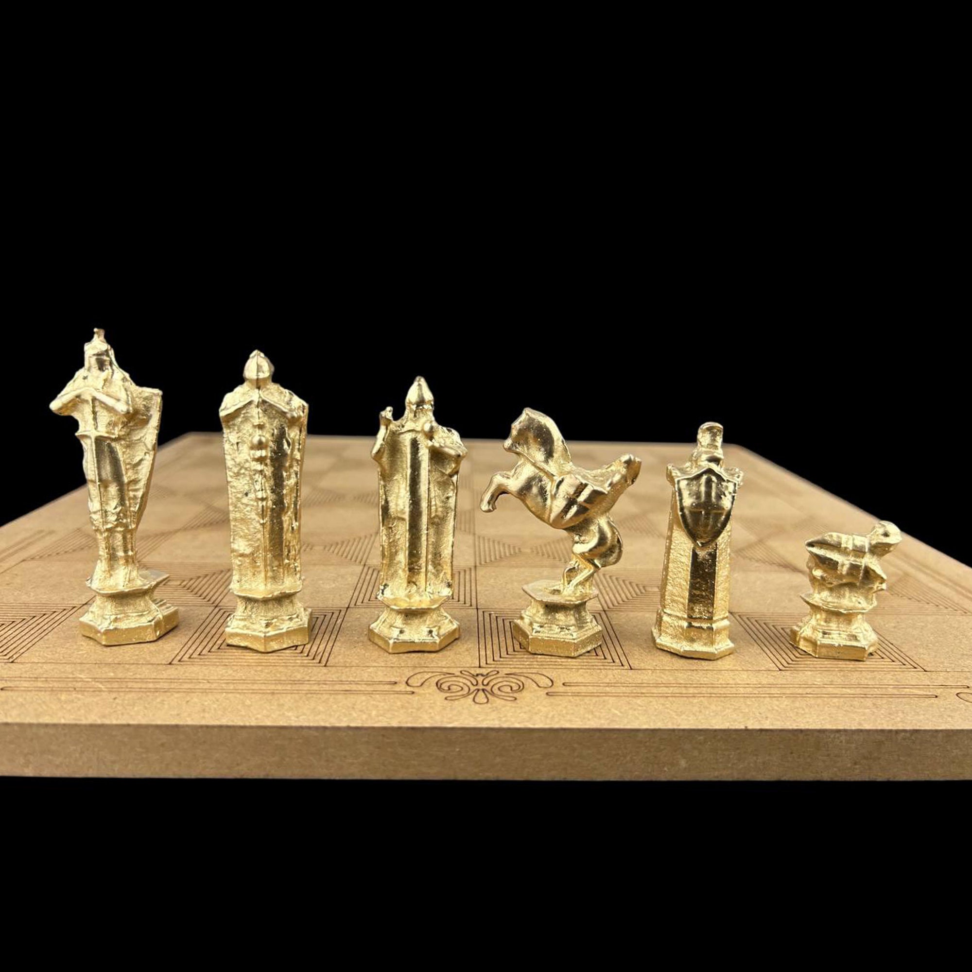 Metal Wizard Chess Set With Chessboard Wizard Chess Set Add Name Plate ...