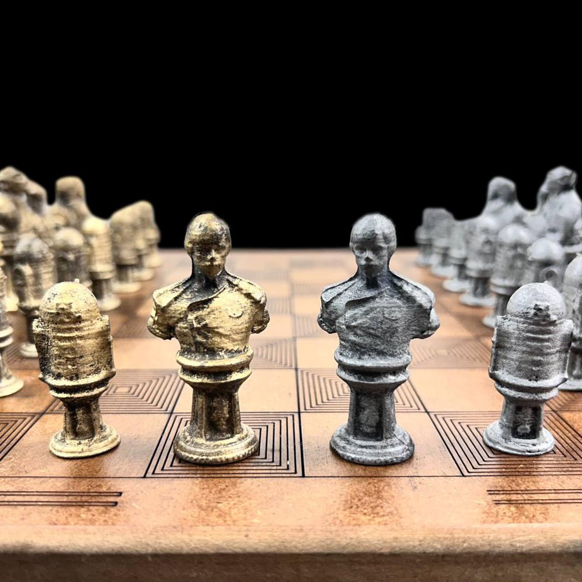 Metal Star Chess Set With Personalized Wood Board (14 X 14 Inch) - Etsy