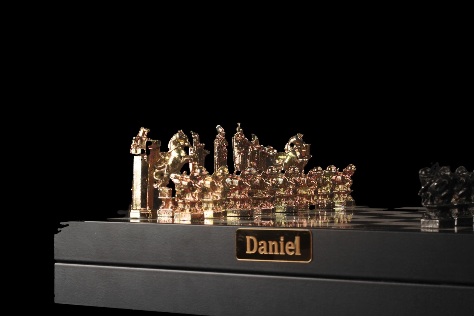 Metal Wizard Chess Set With Chessboard Wizard Chess Set Add Name Plate ...