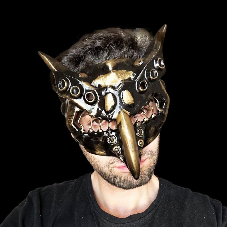 Handmade Owl Mask: Cosplay Masquerade Helmet, Color Option - Etsy