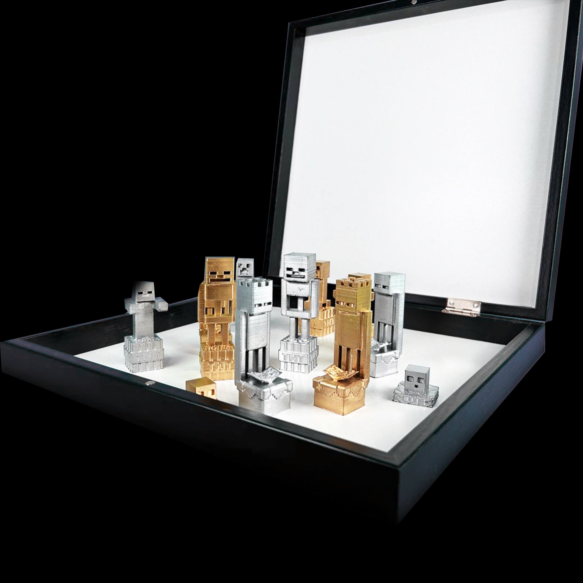 Personalized Mine Crafters Chess Set Handcrafted Chessboard Craft Game ...