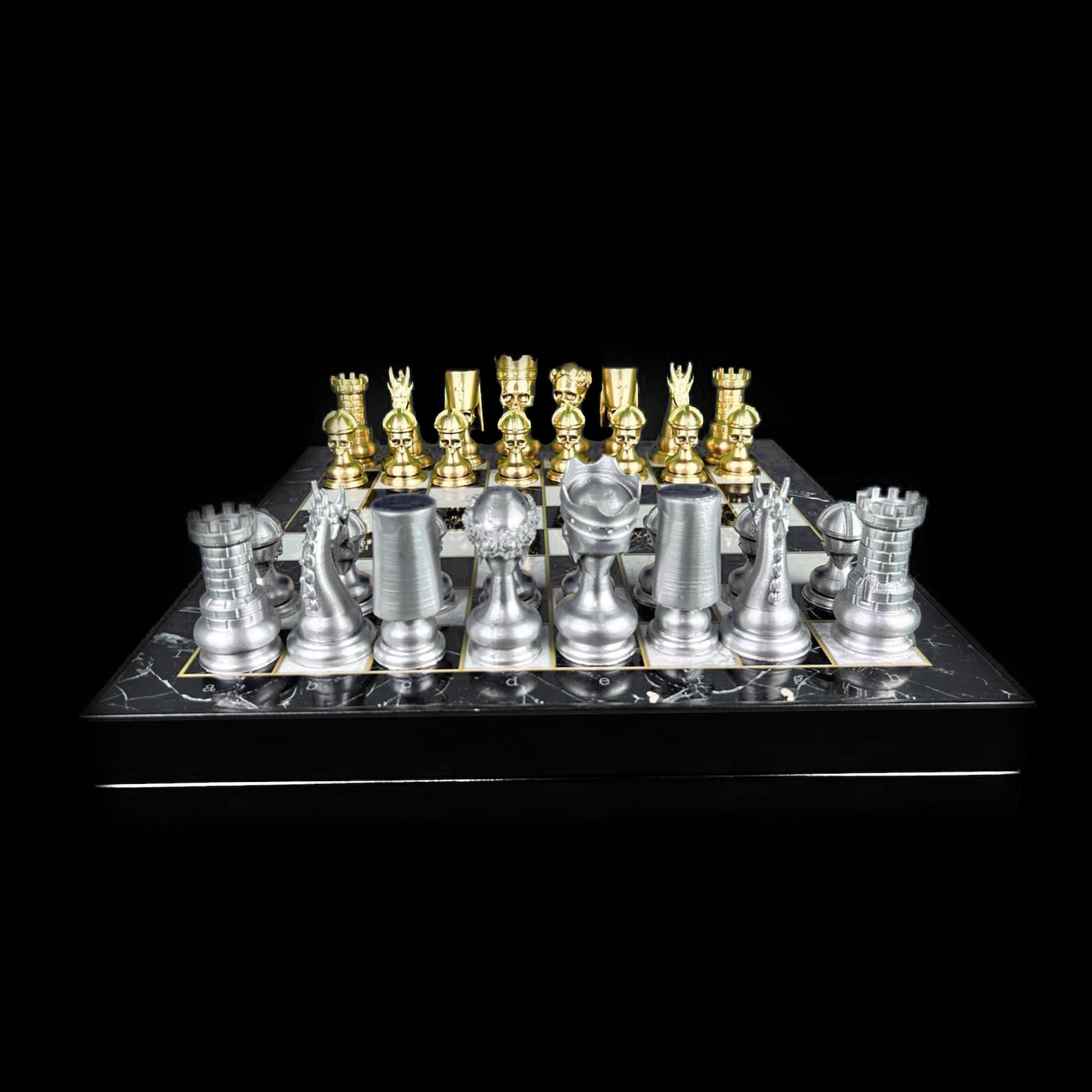 Skull Chess Set With Chessboard Special Design Skull Bone Chess Set ...