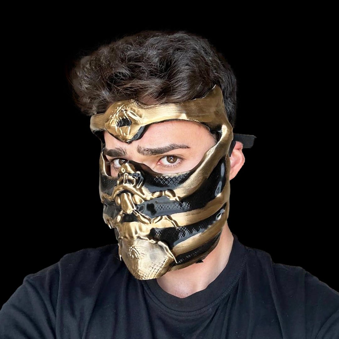 Mortal Komb Scorpion Face Mask Handmade Unisex Fighter Mask | Color ...