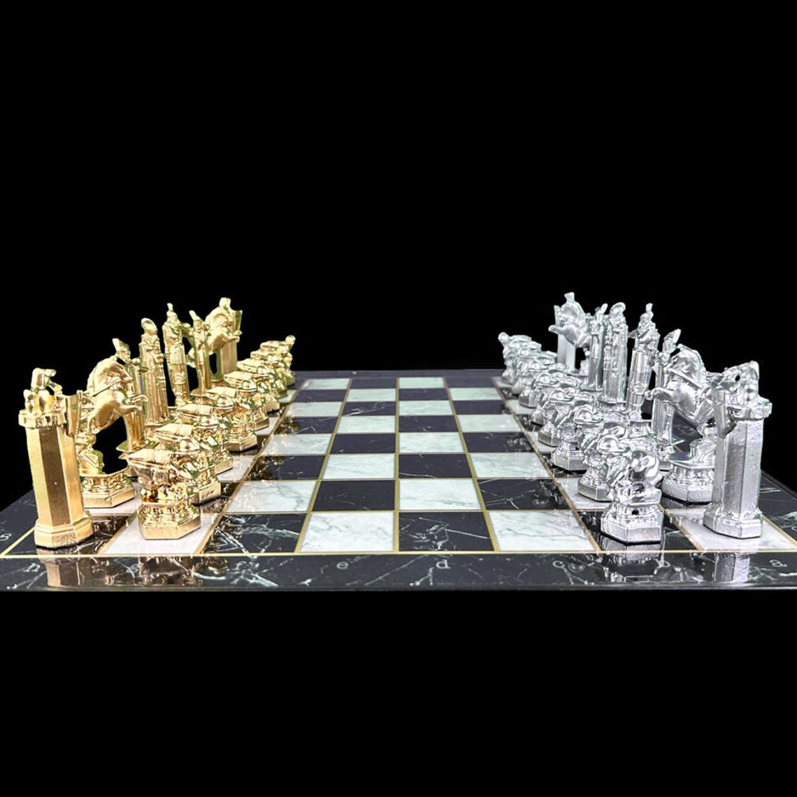 Metal Wizard Chess Set With Chessboard Wizard Chess Set Add - Etsy
