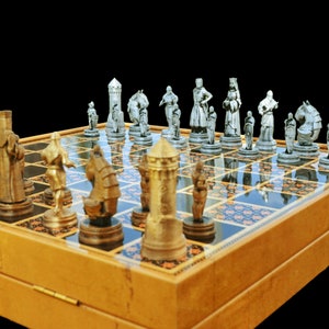 Historical Metal Chess Set Most Special Gift, Personalized Luxury Chess ...
