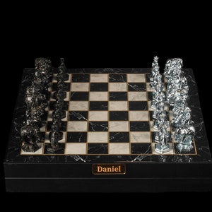 Metal Indian Chess Set With Engraved Name Plate Indian Chess Set and ...