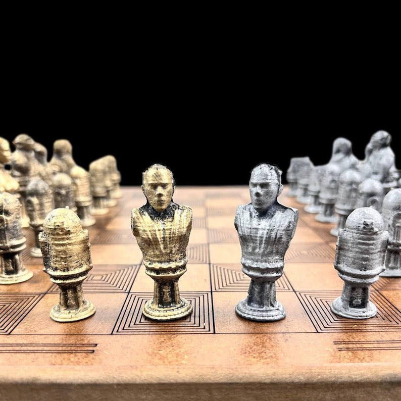 Metal Star Chess Set With Personalized Wood Board (14 X 14 Inch) - Etsy