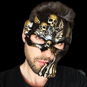 Skull Full Face Mask Masquerade Head Skull Pattern Handmade Skull Head ...