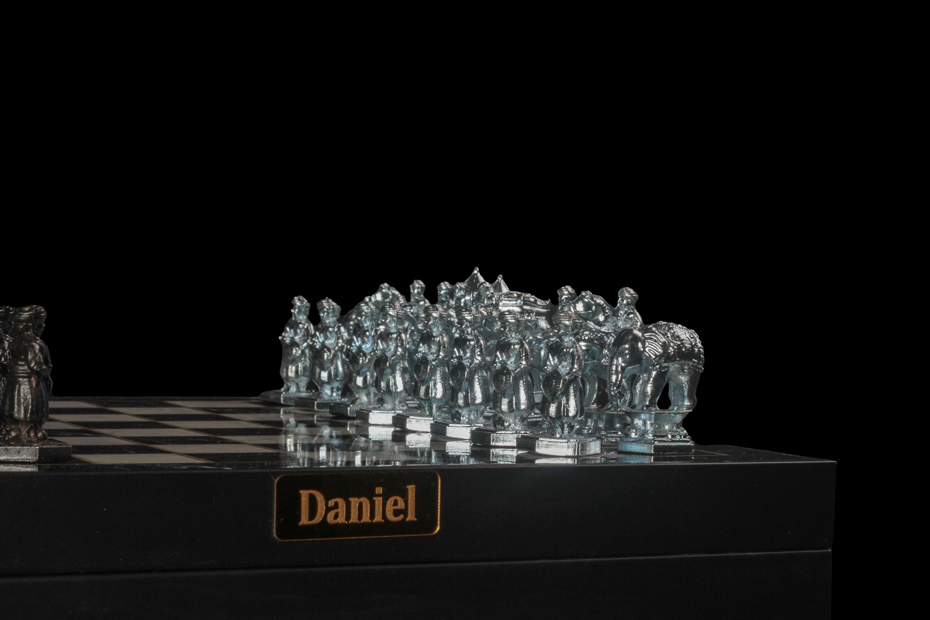 Metal Indian Chess Set With Engraved Name Plate Indian Chess Set and ...