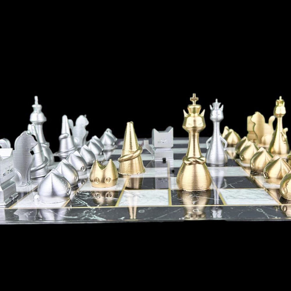 Cat Chess Set With Chessboard Animal Chess Set Personalized Selection ...