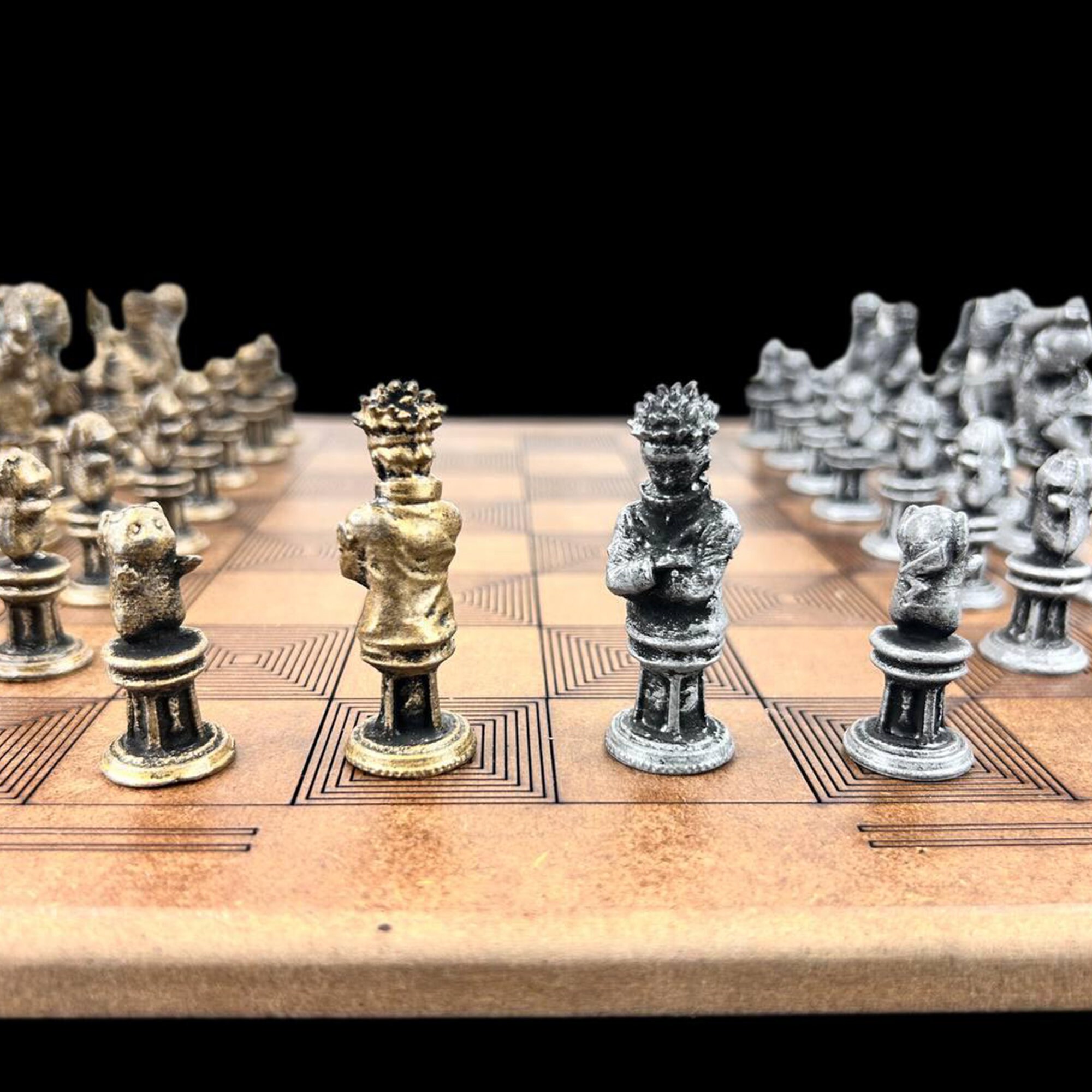 Custom Metal Anime Chess Set: Personalized Engraved Board - Etsy