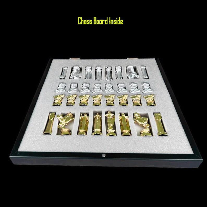 Metal Wizard Chess Set With Chessboard Wizard Chess Set Add - Etsy