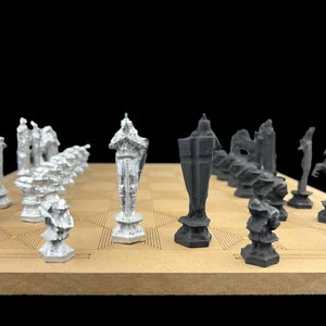 Elegant Metal Wizard Chess Set With Engraved Name Plate | Exquisite ...