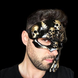 Skull Full Face Mask Masquerade Head Skull Pattern Handmade Skull Head ...