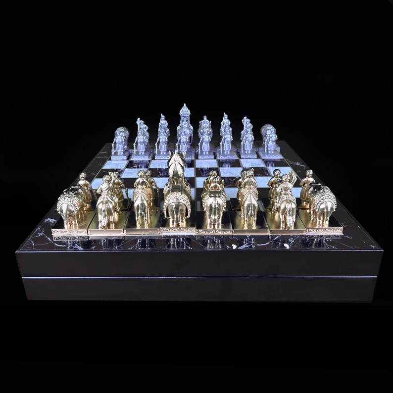 İndian Chess Set With Chessboard Special Design İndian - Etsy Australia