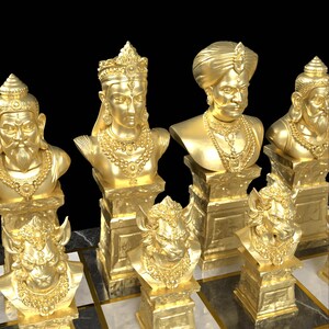Indian Chess Set Traditional: Personalized Marble Board, 14 Inch ...