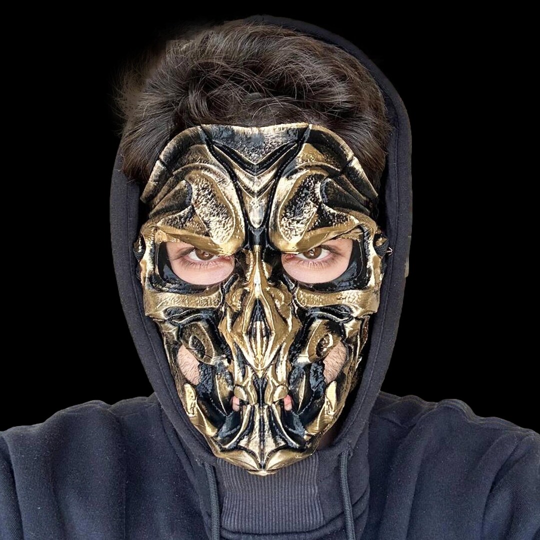 Skull Mask Cosplay Airsoft Skull Mask Handmade Dark Skull Mask ...