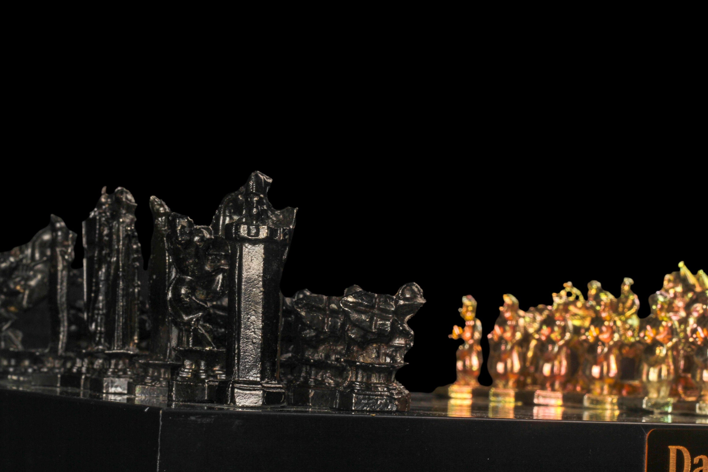 Metal Wizard Chess Set With Chessboard Wizard Chess Set Add Name Plate ...