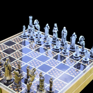 Kingdom Metal Chess Set Birthday Gift, Personalized Luxury Chess Board ...